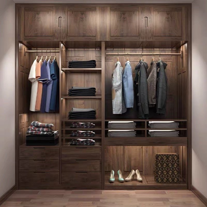 Custom Made Walnut Closet - TopBuildingMaterial